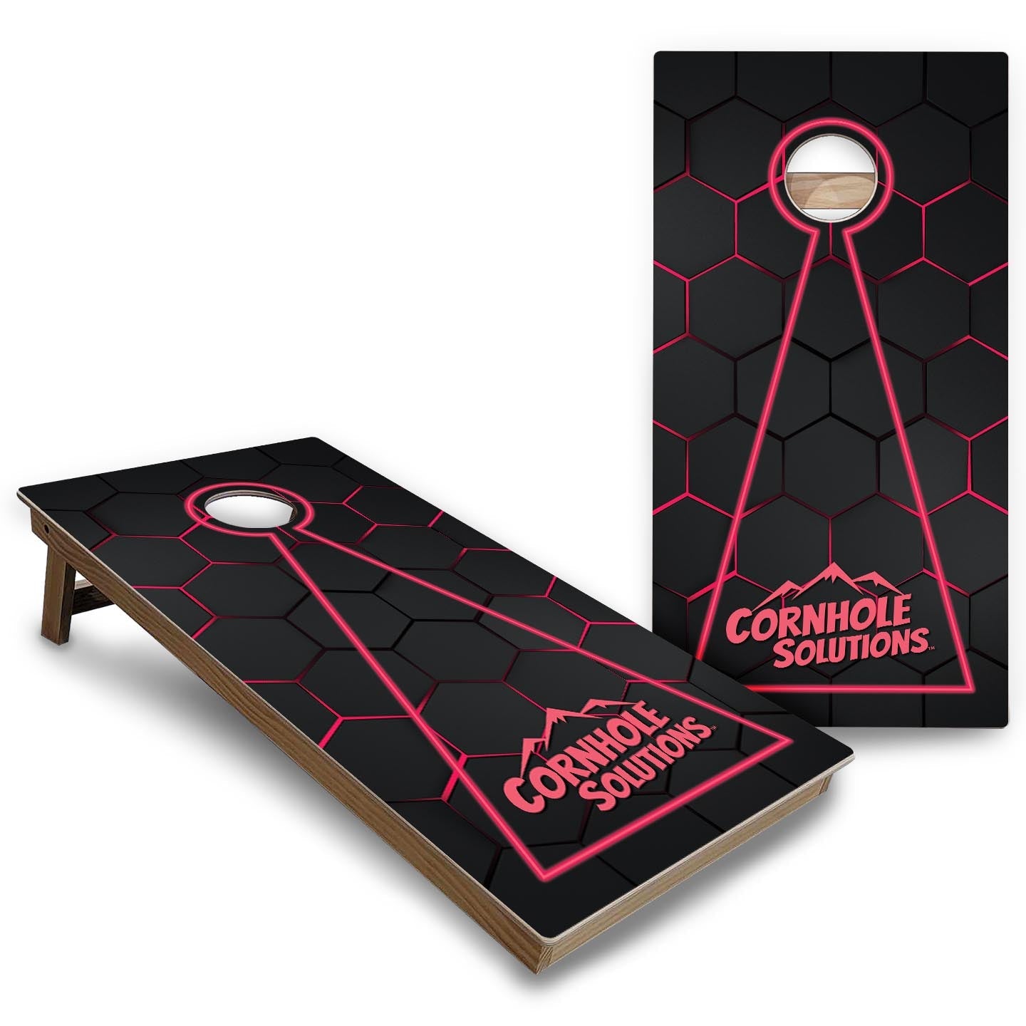 Glow Hole Black Background Cornhole Boards - Backyard Series – Dirty ...