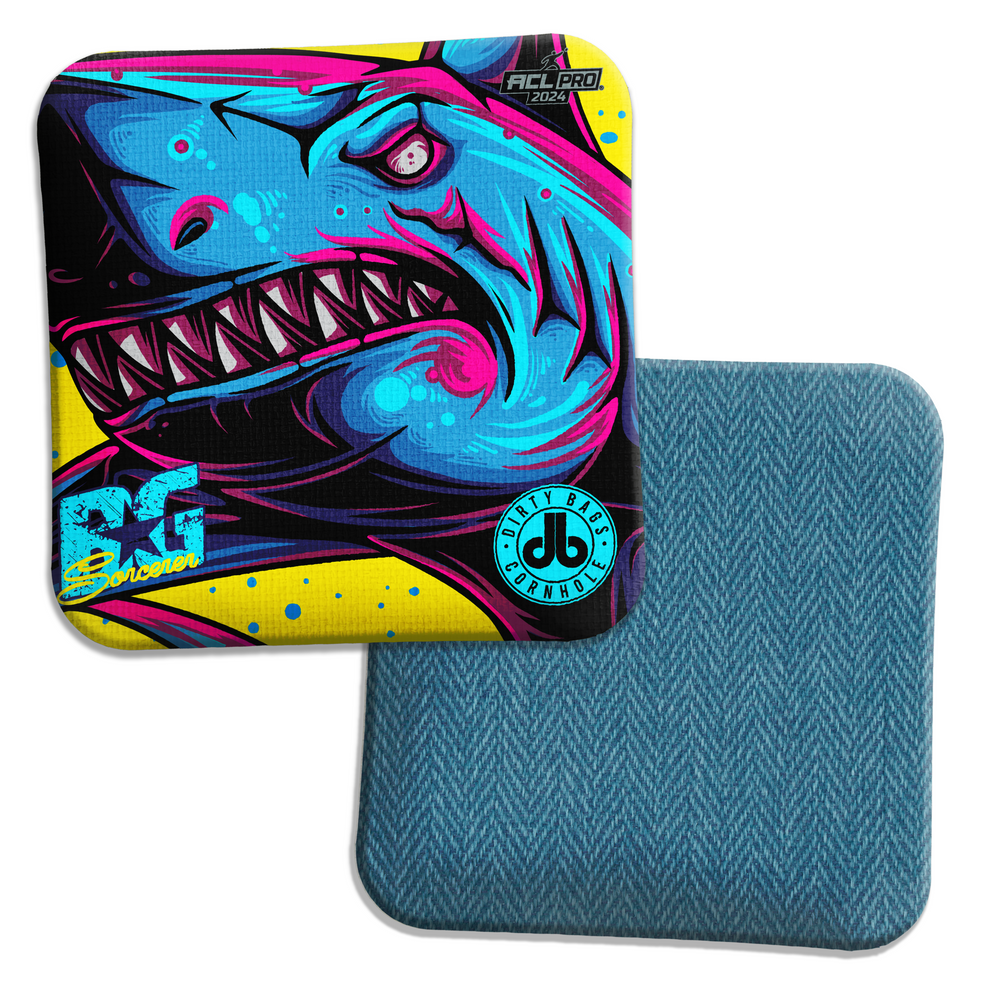 BG Cornhole Sorcerers - Shark Attack – Dirty Bags Cornhole
