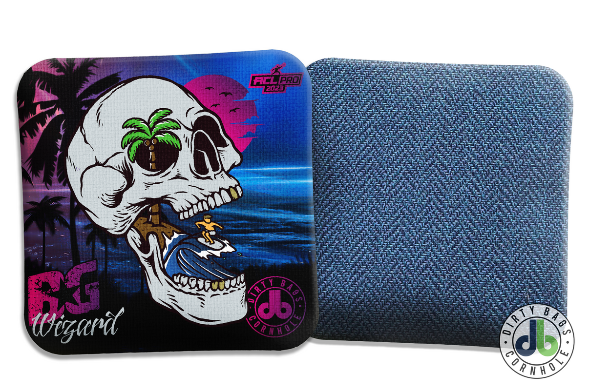 BG Cornhole Wizard - Skull Beach Midnight Edition – Dirty Bags Cornhole