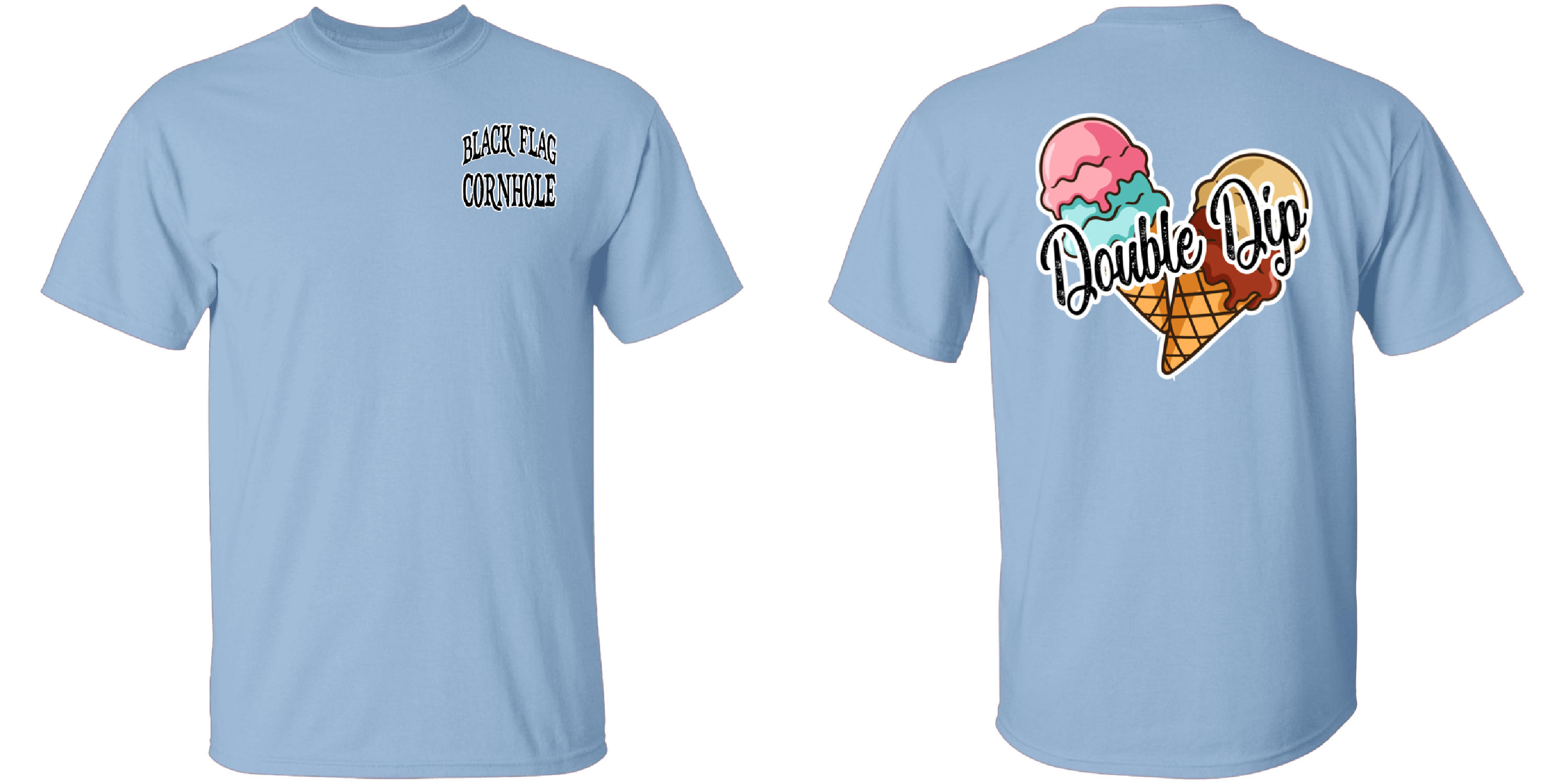 Double Dip Tee Shirt – Dirty Bags Cornhole